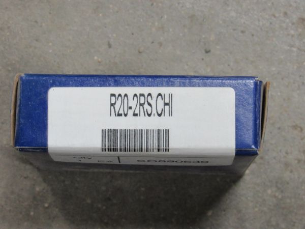 R20-2RS.CHI Radial Ball Bearing, Double Sealed, 1.25" ID, 2.25" OD, .50 ...