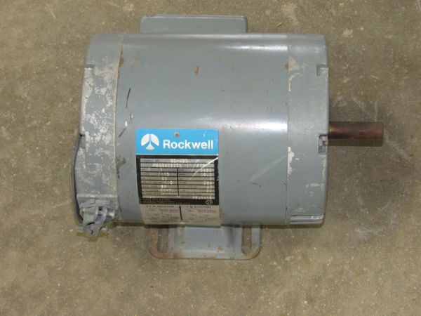 SOLD*****Used Rockwell 1 HP, 1 PH, D56 Frame Motor (ID: 52-493)