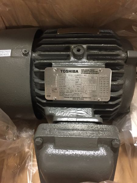 NEW Toshiba 1.5 HP, 3 PH, 145T Frame, CT-Explosion Proof Motor (M/N ...