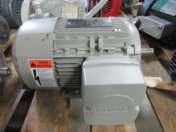 SOLD*****Used Siemens 2 HP, 3 PH, 145T Frame High Efficiency Motor (P/N ...