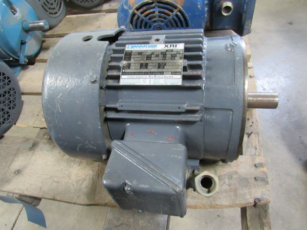 Used Marathon 3 HP, 3 PH, 182TC Frame XRI High Efficieny Motor (M/N: YD ...