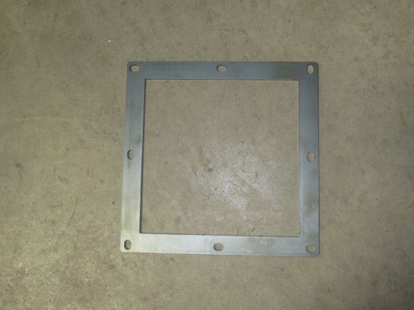 10" Square Flat Flange, Punched