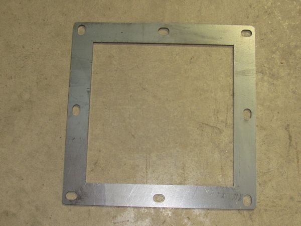 8" Square Flat Flange, Punched