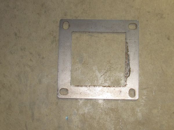 4" Square Flat Flange, Punched