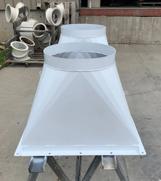 Rectangular to Round Air Outlet Transition for Cimbria Delta Cleaner