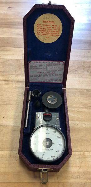 Smiths ATH.4 50K RPM Hand Tachometer with Accessories in Case