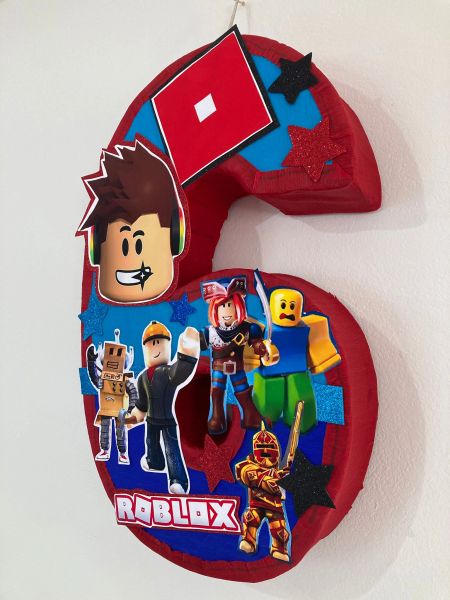 Paper & Party Supplies Roblox number pinata inspired Roblox birthday ...