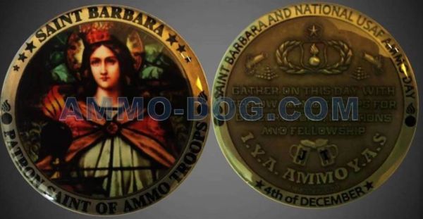 ST. BARBARA/NATIONAL AMMO DAY COINS & KEYCHAINS