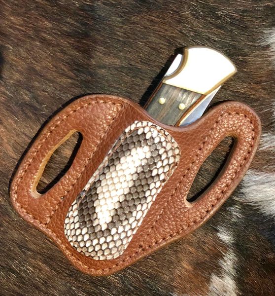 Buck Knife Sheath; #110/112 Bison/Python