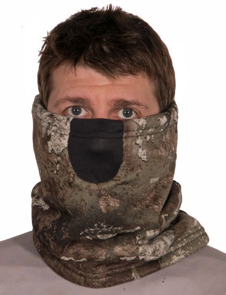 STRATA Camo / Blaze Orange Sub-Zero Weather Revearsable FACEMASK