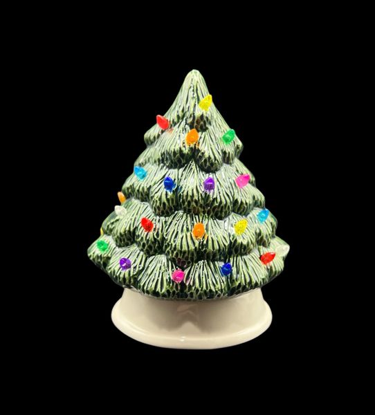 Small Ceramic Tree With White Base - 5 Inch Ceramic Christmas Tree ...