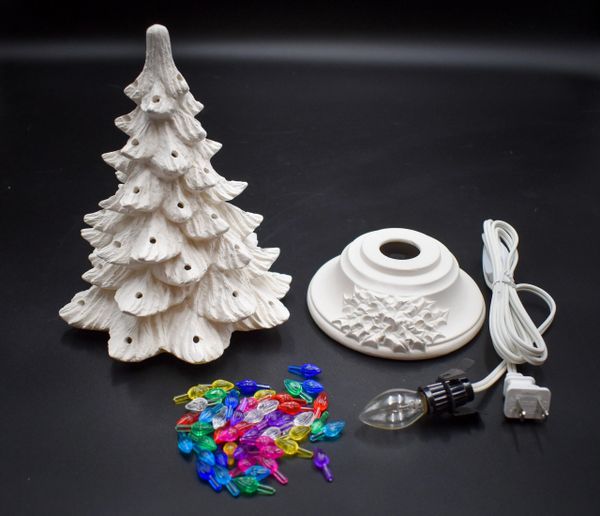 Ceramic Christmas Tree Kit Ready To Paint - 9 Inch Tree - Tree With ...