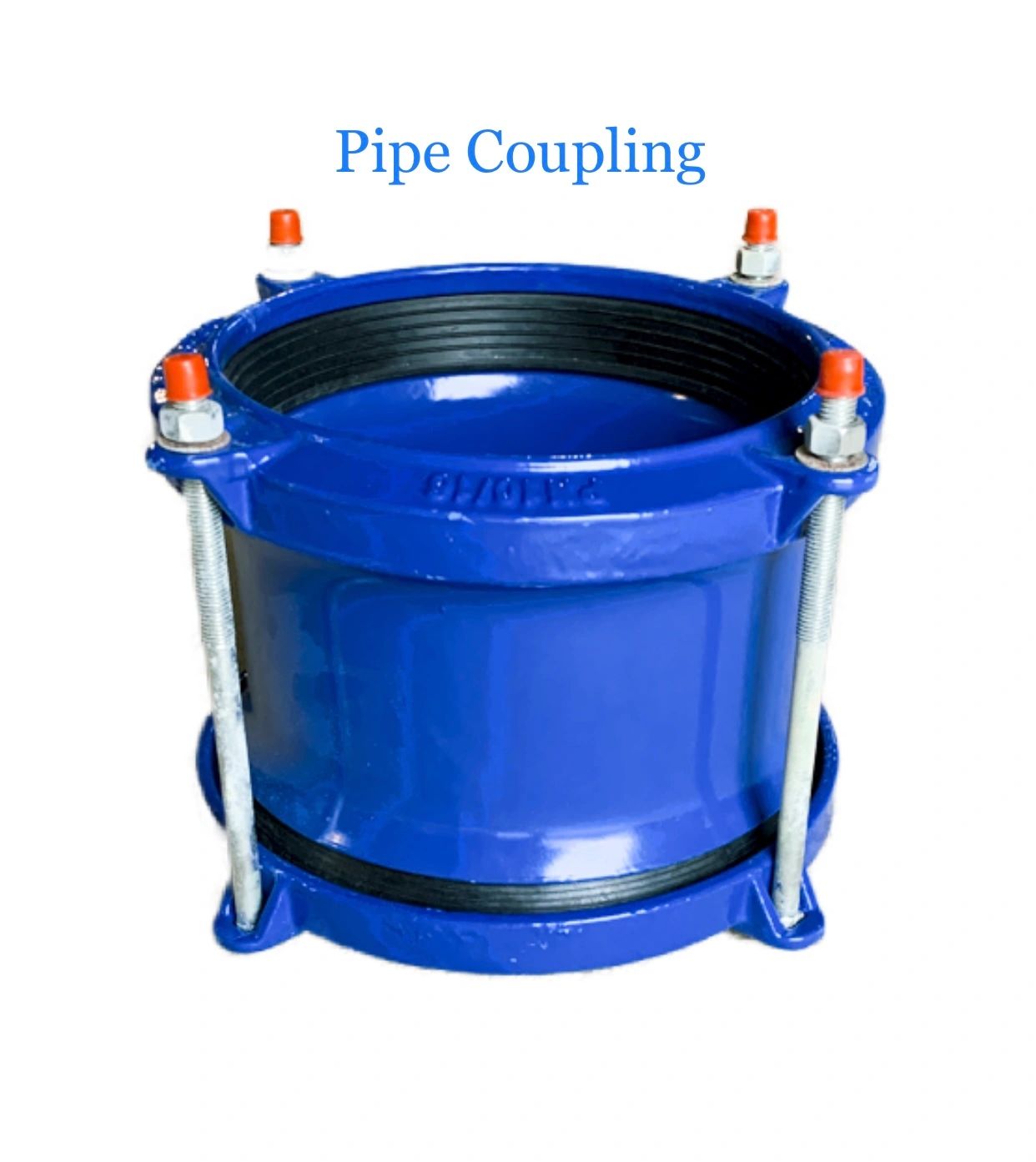Blue Epoxy Coated Ductile Iron Wide Range Universal Pipe Coupling