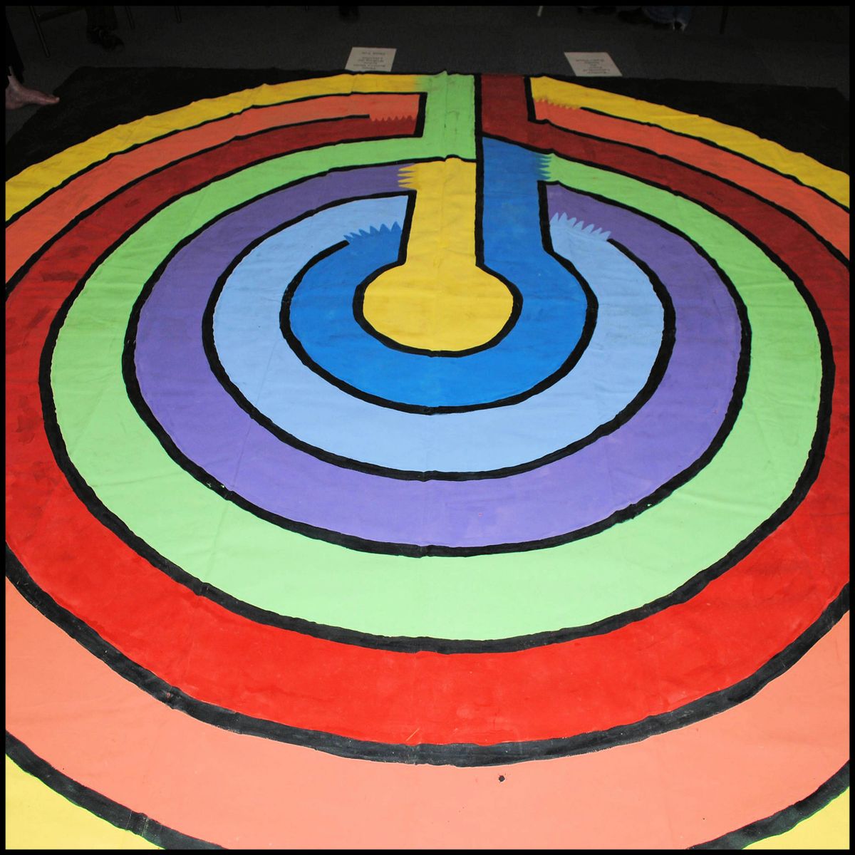 6, "Rainbow Labyrinth," Canvas Walking Labyrinth, 12’ x 12’ (shipping ...