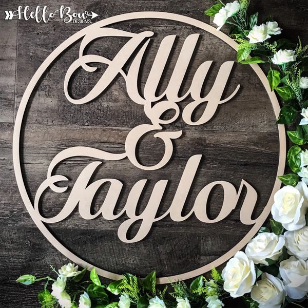 40cm Hoop - Script Font 2