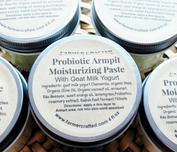 Probiotic Armpit Paste with Moisturizing Goat Milk Yogurt, over 40 ...