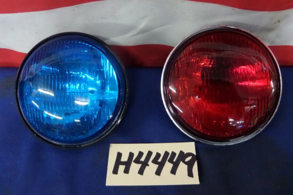 H4449 Par36 Halogen Sealed Beam Bulb Red and Blue
