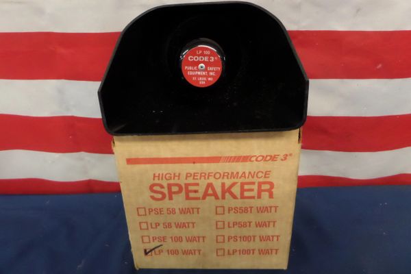 NEW LP100 Code 3 Public Safety Equipment Siren Speaker 100 Watt