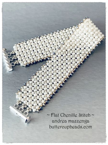 Flat Chenille Stitch Bracelet Tutorial