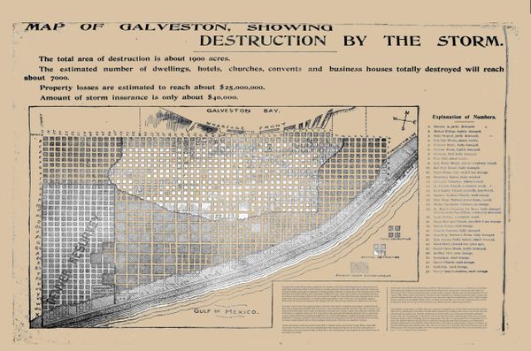 Galveston, TX 1900 Storm Damage