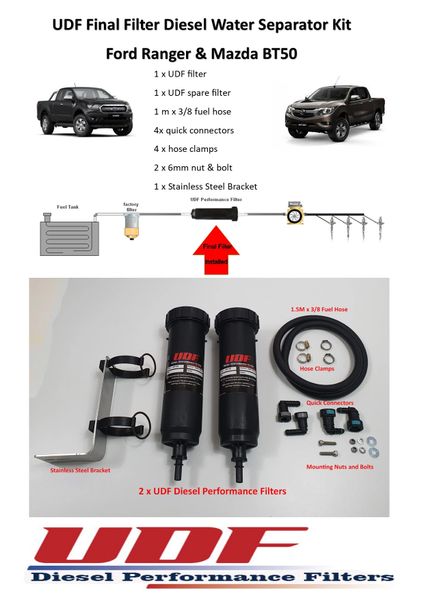 Ford Ranger 3.2L - UDF Final Filter Diesel Water Separator Kit