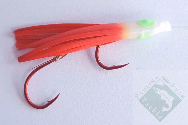 HUW-1904 Blood Red White Head UV Micro Hoochie
