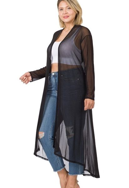 Black Sheer Duster Plus