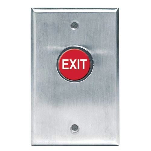 Camden CM-8020RE Vandal Resistant, Red Request to Exit Button, Single ...