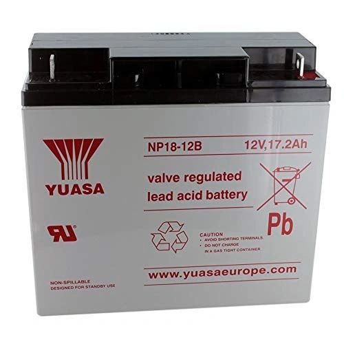 Yuasa NP18-12B 12V, 17.2 Ah Rechargeable SLA Battery, E Terminals Notes ...