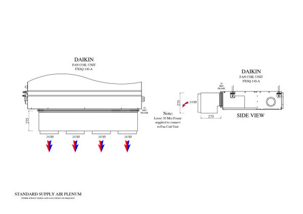 Daikin FXSQ 140-A Standard Supply Air Fan Coil Plenum