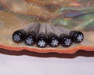 Fossilized Walrus Bridge Pins - Custom Snowlake Inlays