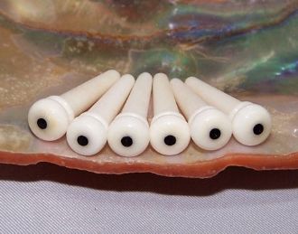 Bone Bridge Pins with Dot Inlays