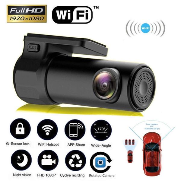 170° 1080P Wifi Car Hidden Camera DVR Video HD Dash Cam Recorder Night ...