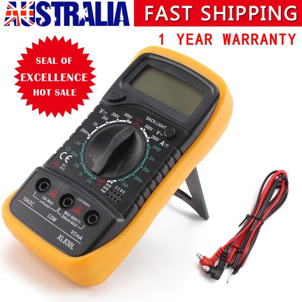 LCD Digital Multimeter, Back ground light, AC DC Voltmeter Ohmmeter ...