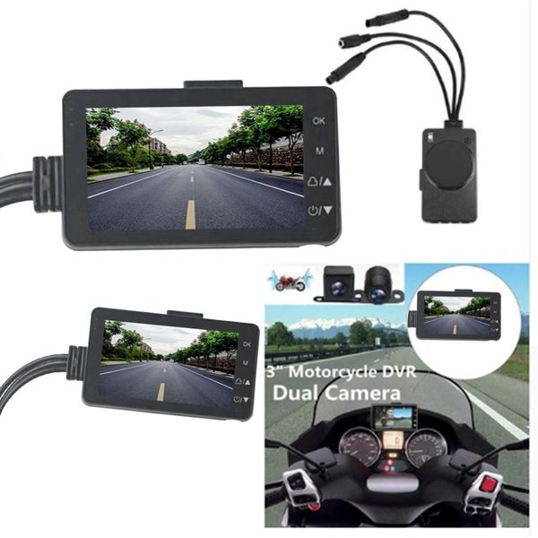 Motorbike Motorcycle bike dvr Video Recorder HD LCD with Front and Rear ...