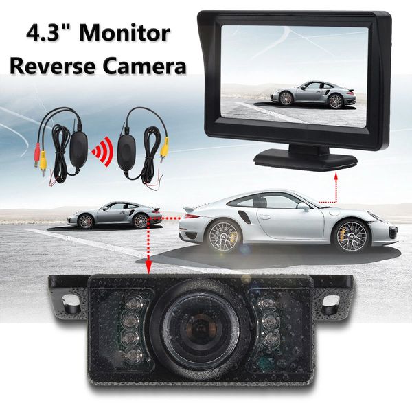WIRELESS CAR VAN BUS TRUCK TAILER NIGHT VISION REAR VIEW REVERSING ...