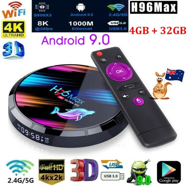 2020 H96 MAX X3 4GB 32GB Android 9.0 Quad Core TV Box 4K HD Network ...