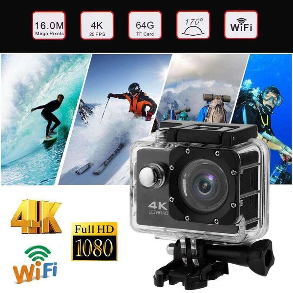 Outdoor Sport 2.0in HD 4K HD WiFi Action Camera Waterproof Underwater ...