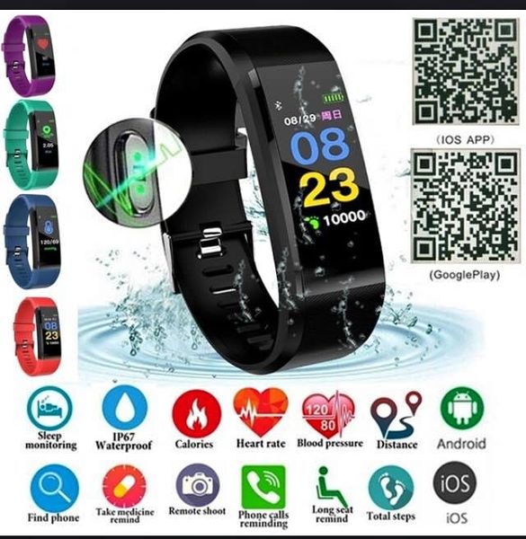 Smart watch band waterproof Bluetooth 4.0 for Apple or Android heat ...