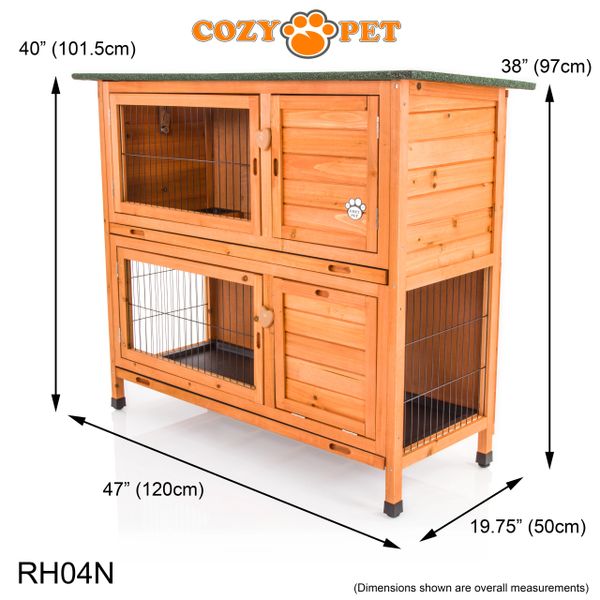 Cozy Pet Rabbit Hutch Natural | Cozy Pet Ltd