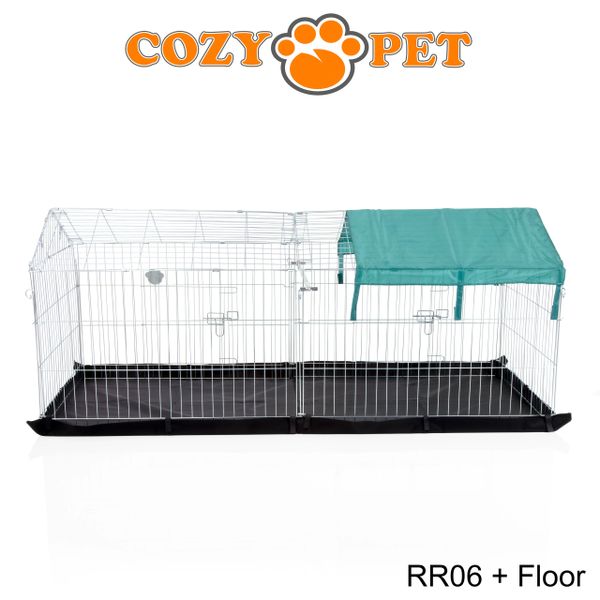 Cozy Pet Rectangular Rabbit Run with Pitched Roof and Floor RR06 | Cozy ...