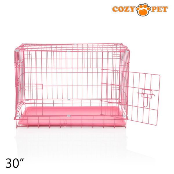 Dog Cage in Pink Puppy Crate Cozy Pet Travel Cages ABS tray | Cozy Pet Ltd