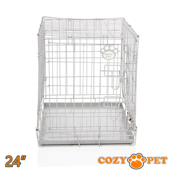 Dog Cage Puppy Crate Cozy Pet Travel Cages Light Grey | Cozy Pet Ltd