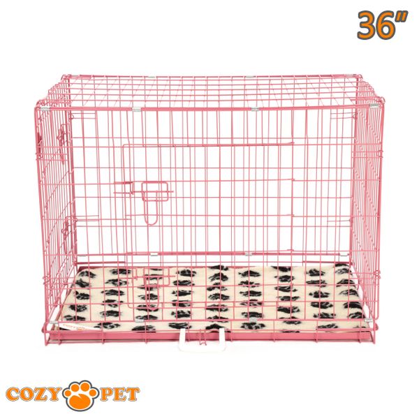 Dog Cage Puppy Crate 36" Cozy Pet Travel Cages Pink | Cozy Pet Ltd