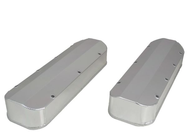 BBC CHEVY TALL FABRICATED ALUMINUM VALVE COVERS LONG BOLT