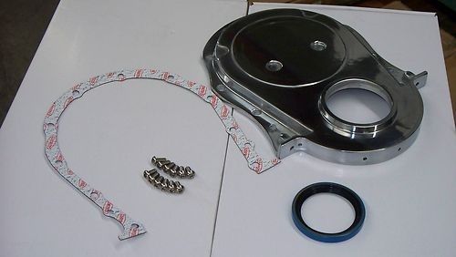 BBC CHEVY POLISHED ALUMINUM TIMING CHAIN COVER