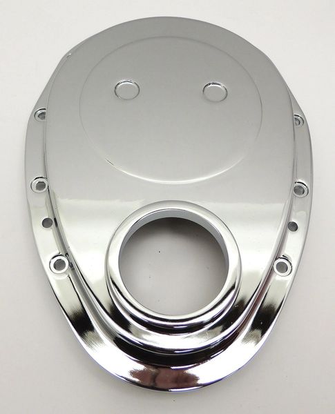 SBC CHEVY POLISHED ALUMINUM TIMING CHAIN COVER