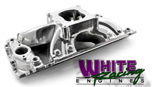CHEVY BBC HIGH RISE RECTANGLE PORT INTAKE MANIFOLD POLISHED