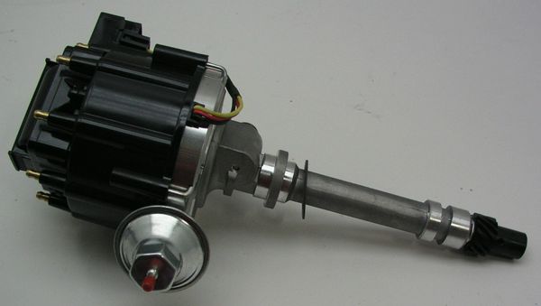 SBC CHEVY TACH DRIVE 350 383 HEI DISTRIBUTOR - BLACK CAP