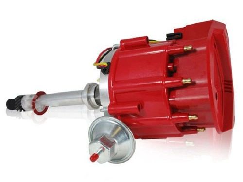 SBC V8 HEI DISTRIBUTOR WITH 65 K COIL + 8.5mm RED WIRES KIT